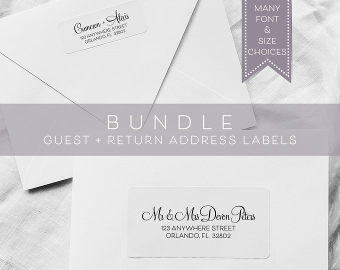 Printed Wraparound Label for Wedding Invitation Guest, Kindly Deliver ...