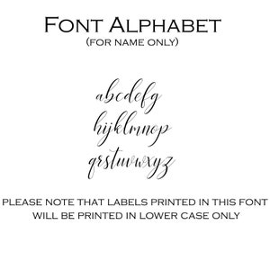 Script Address Label, Modern Script Return Address Label, Custom ...
