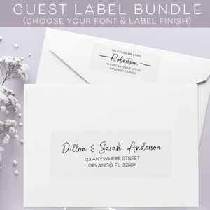 Christmas Reindeer Guest Label Bundle, Christmas Recipient Labels With ...