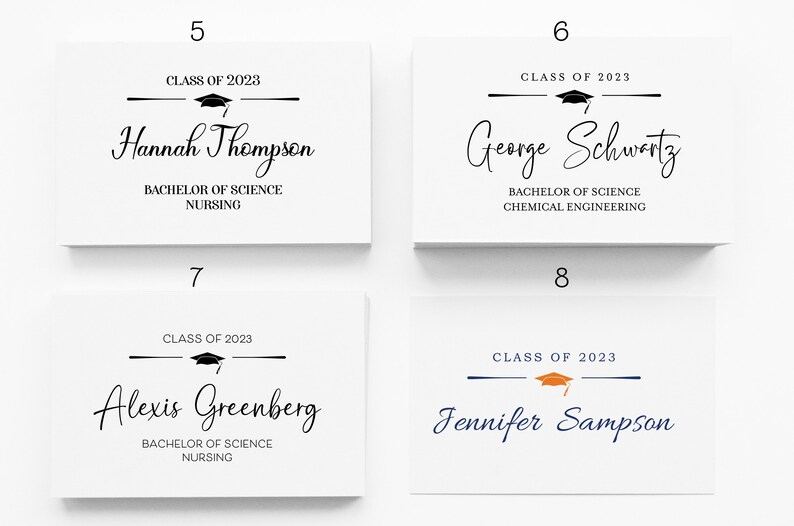 Graduation Name Card Graduate Class of 2023 Announcement - Etsy