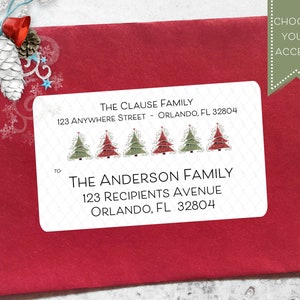 Christmas Address Label, Guest Address Label, Christmas Card Label ...
