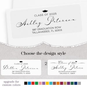 Graduation Announcement Address Label, Graduate Invitation Mailing ...