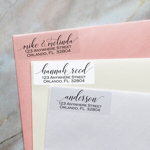 Script Address Label, Modern Script Return Address Label, Custom ...