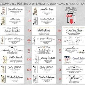 Graduation Address Label Download, Class of 2024, Graduate Mailing ...