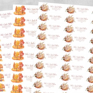 Fall Address Label, Autumn Address Label, Leaves Changing, Pumpkin ...