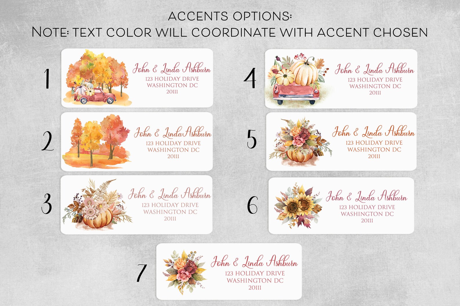 Fall Address Label Autumn Address Label Leaves Changing - Etsy