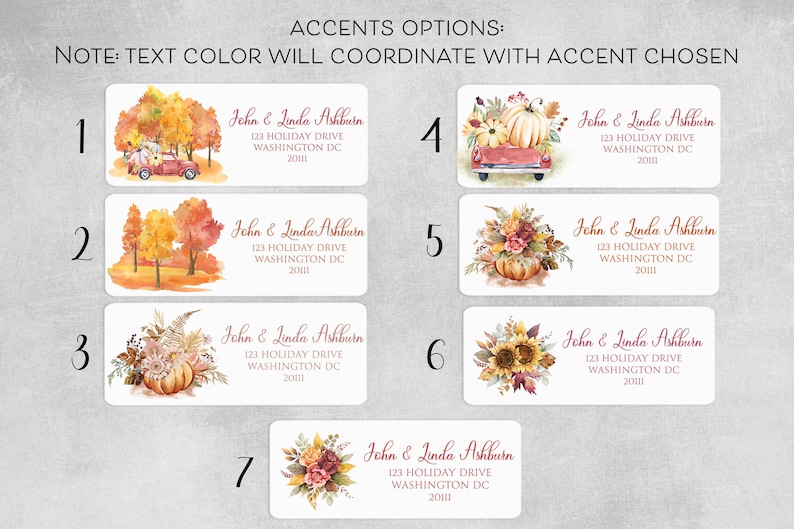 Fall Address Label Autumn Address Label Leaves Changing - Etsy