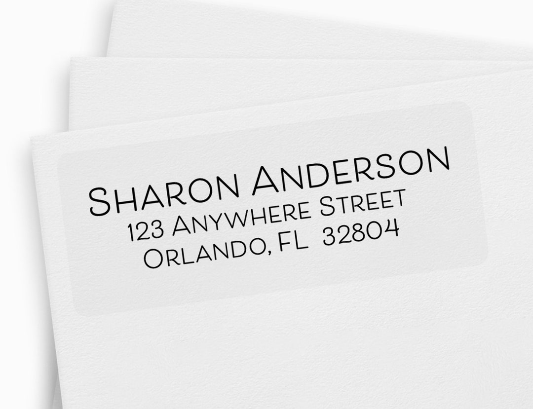Minimalist Address Label, Simple Mailing Label, Traditional Return ...