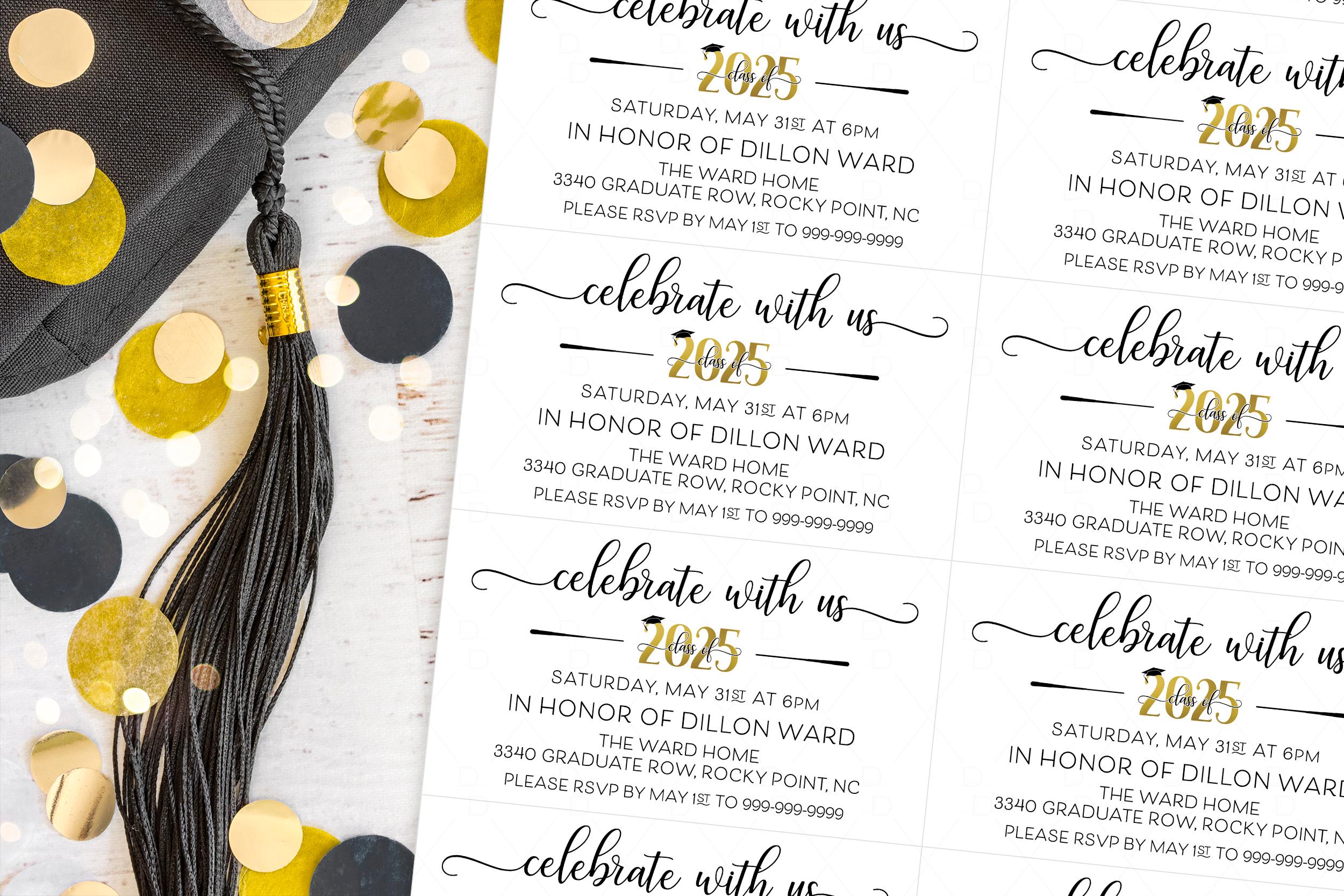 Graduation Party Insert Card With College Fund QR Codes, Grad Gift Cash ...