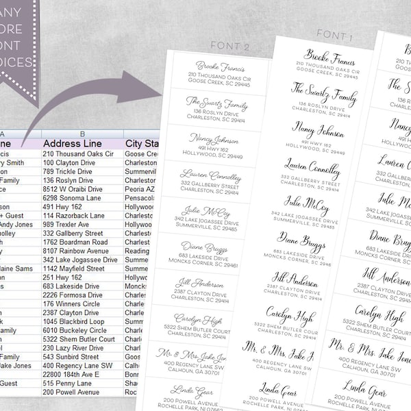 Guest Address Labels - Etsy