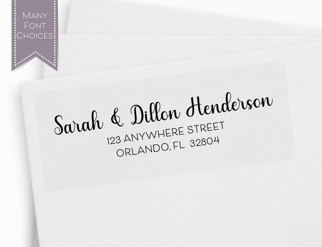 Return Address Label, RSVP to Mailing Label, Envelope Sticker, Custom ...
