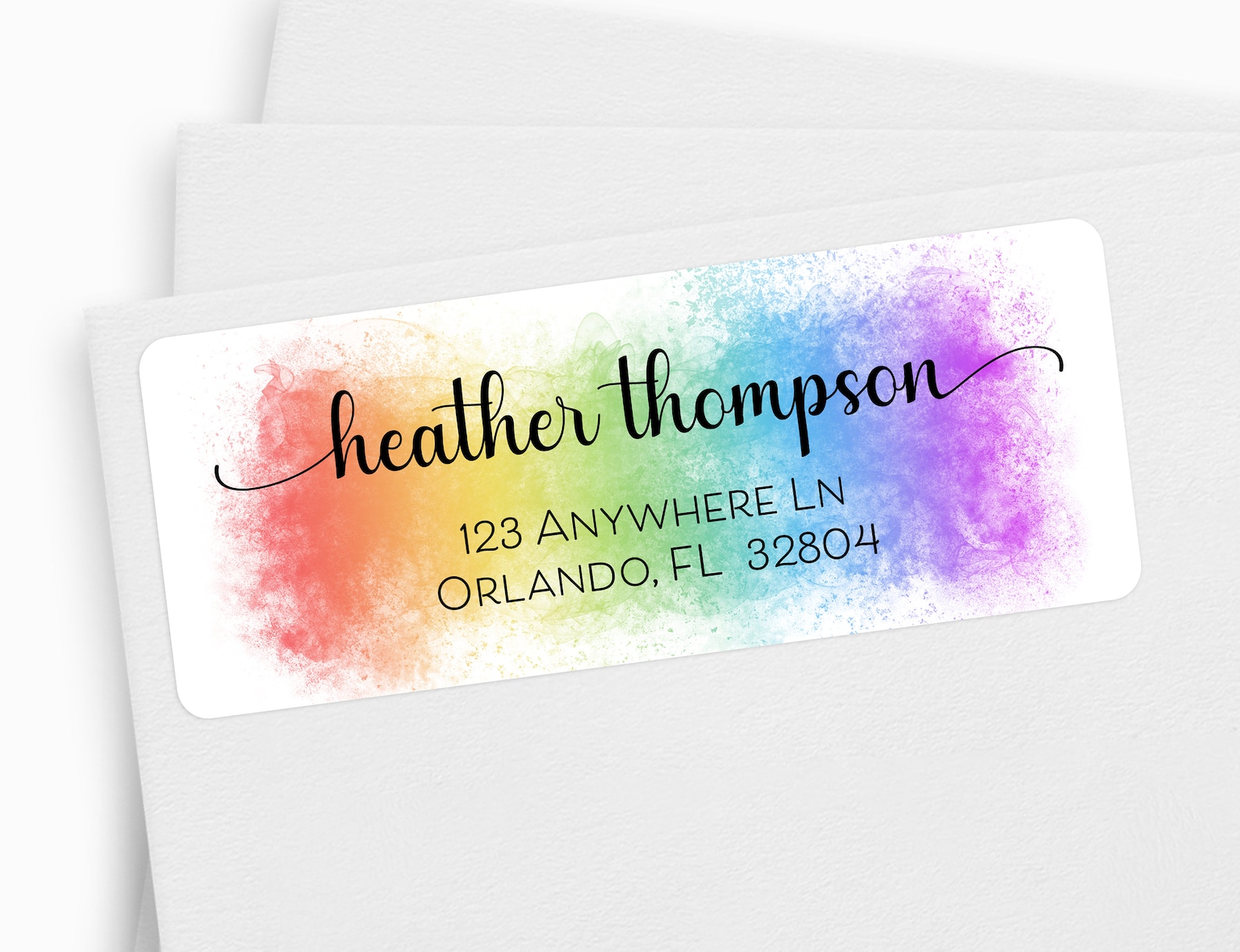 Rainbow Address Labels, Colorful Mailing Label, Pride Return Address ...