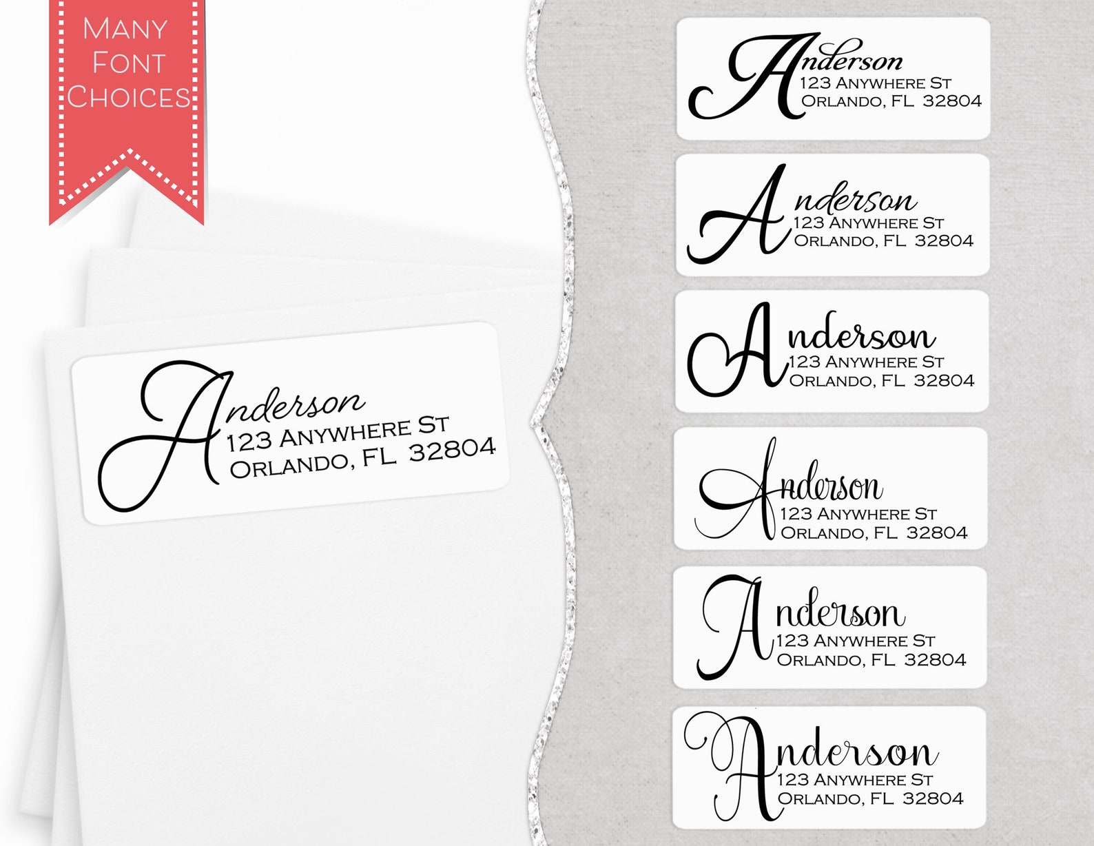 Return Address Labels With Monogram Monogram Address - Etsy