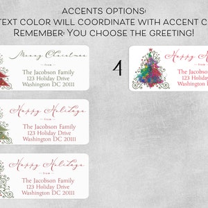 Christmas Address Label, Holiday Address Label, Return Address Label ...