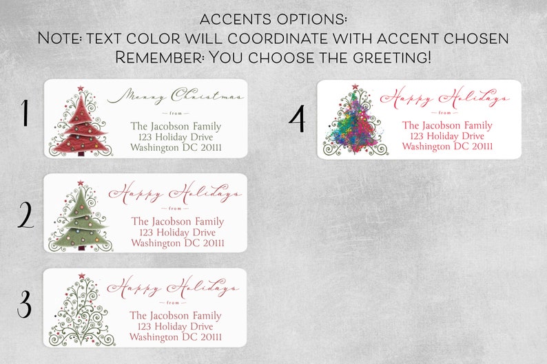 Christmas Address Label, Holiday Address Label, Return Address Label ...