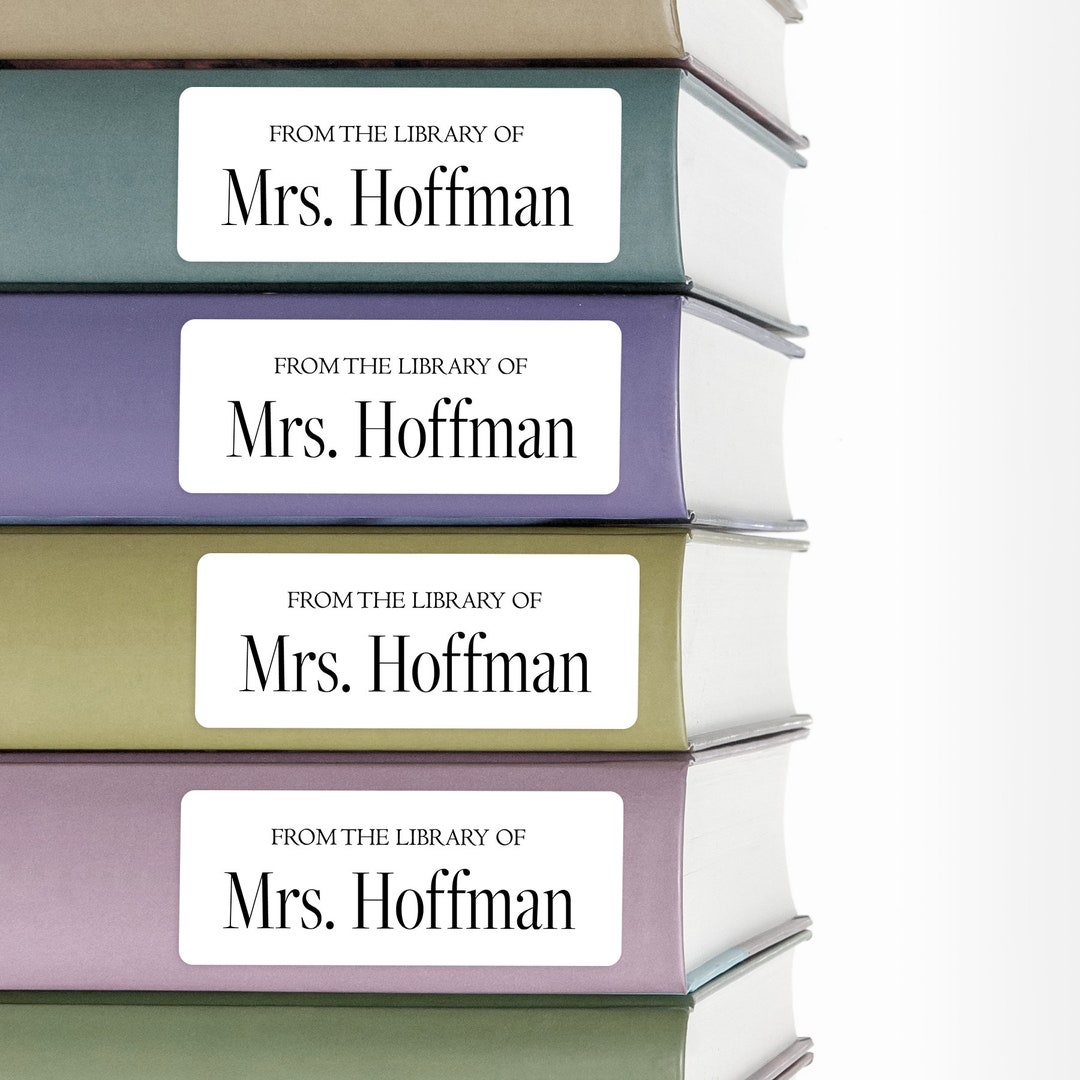From the Library of Name Label, Property of Name Sticker, Book ...
