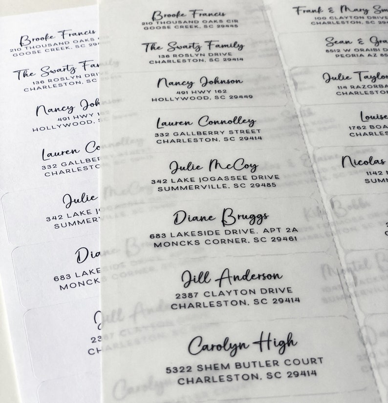 Guest Address Label for Wedding Invitation Announcement Save - Etsy