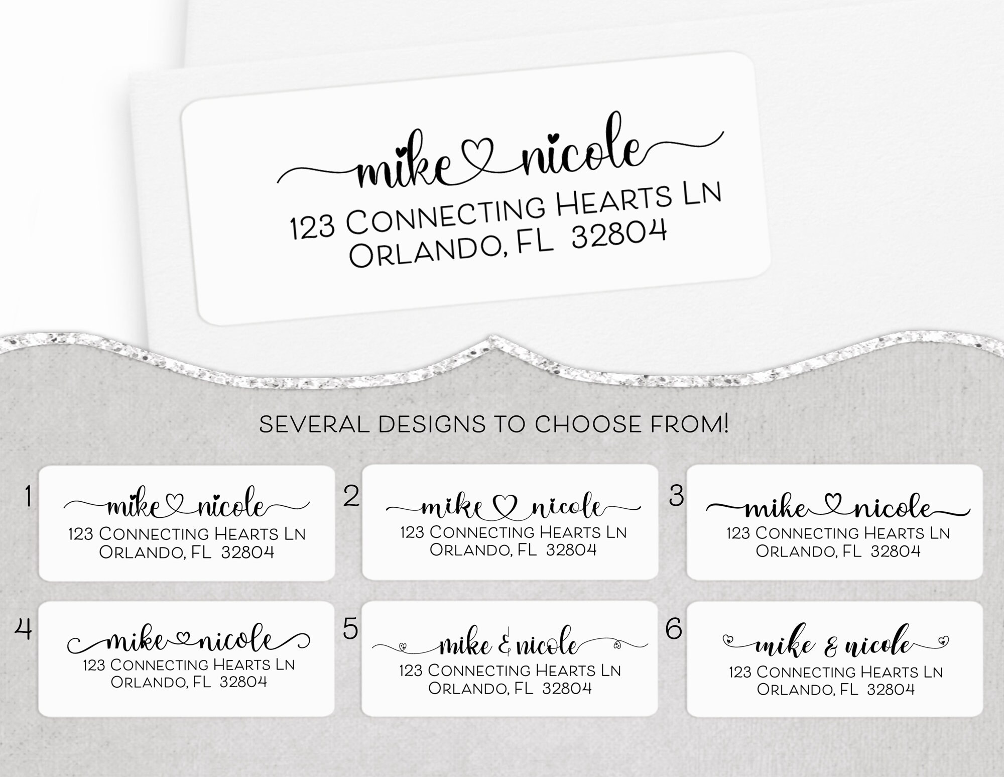 Couples Address Labels Couples Return Address Labels Modern - Etsy