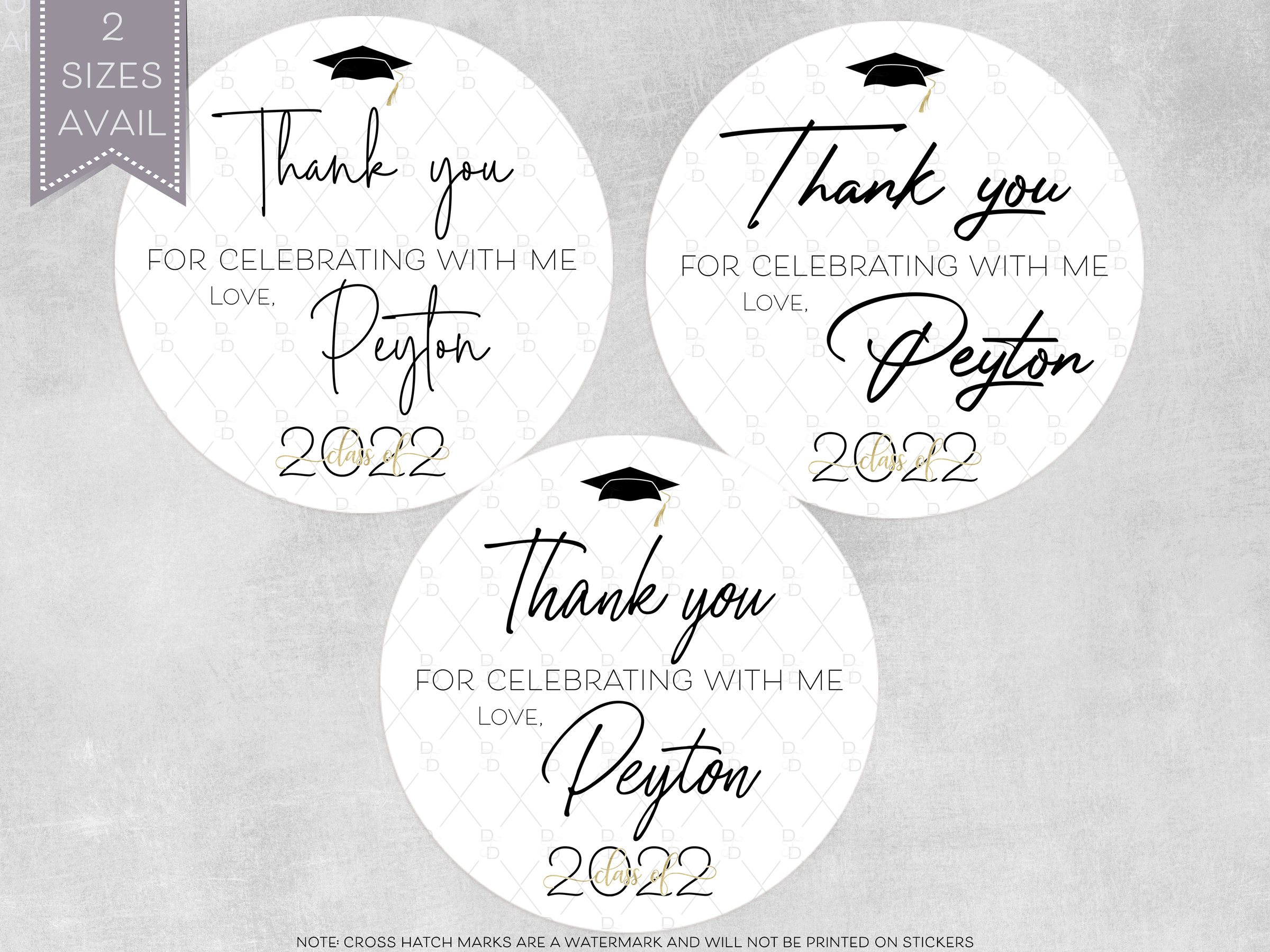 Graduation Thank You Sticker Graduation Party Favor Sticker - Etsy