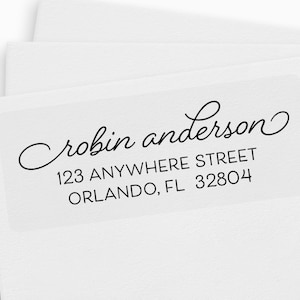 Script Return Address Labels, Modern Script Mailing Address Labels ...