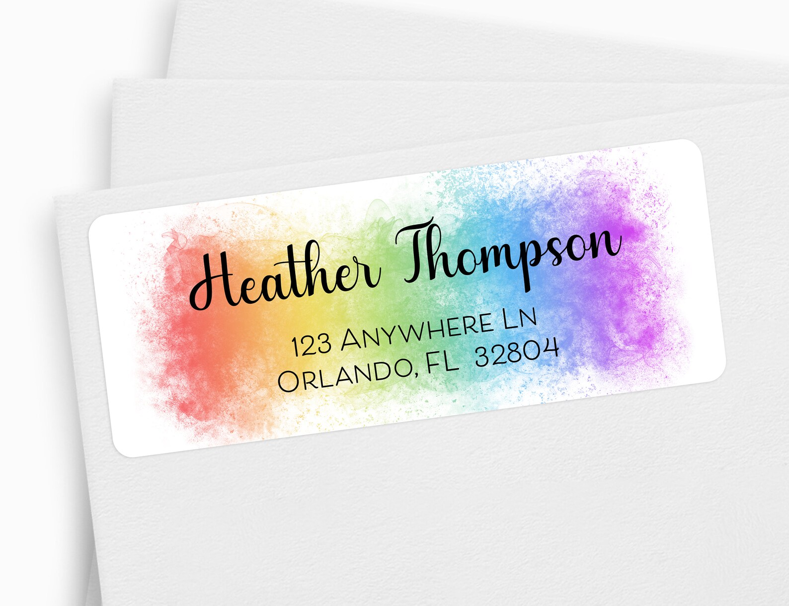 Rainbow Address Labels, Colorful Mailing Label, Pride Return Address ...