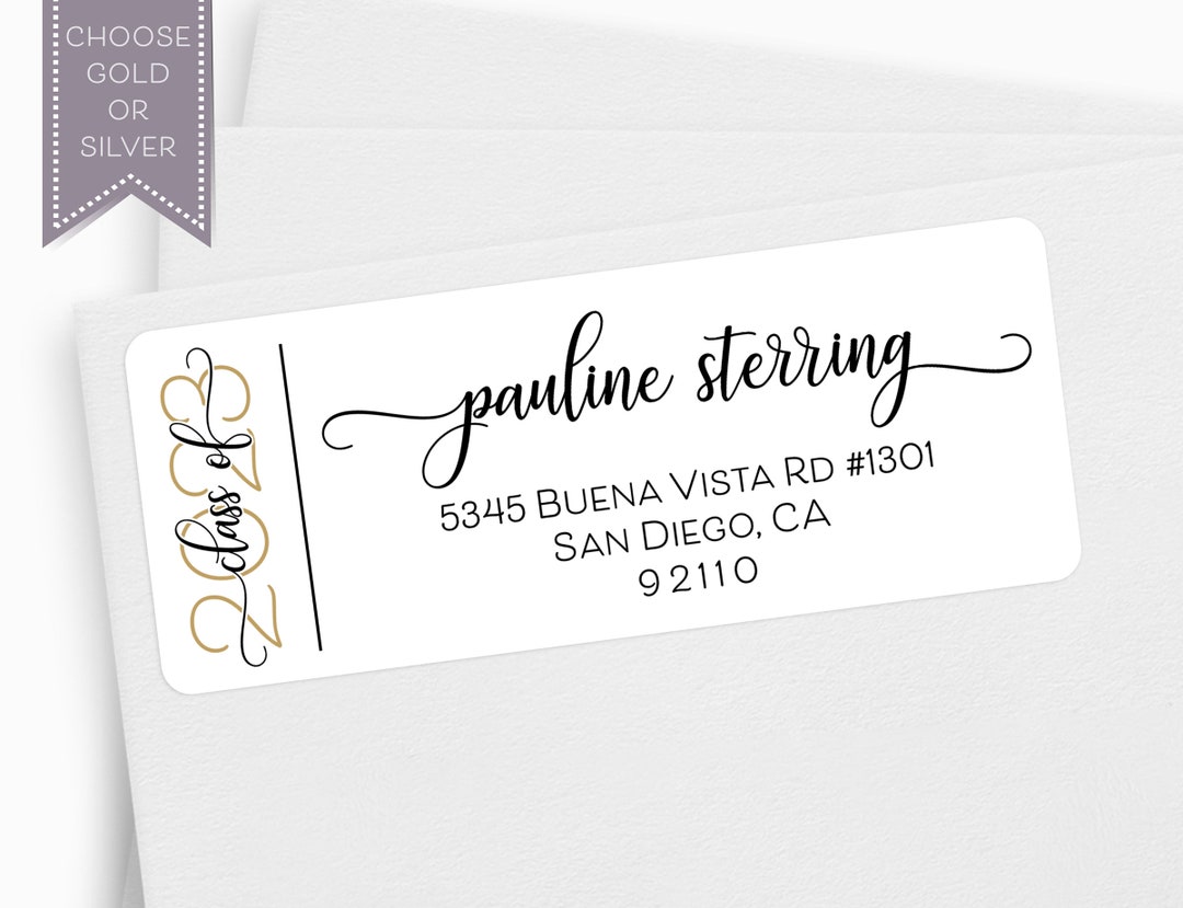Graduation Announcement Address Label Graduate Invitation - Etsy