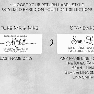 Wedding Address Label Bundle Guest and Return Address Label - Etsy