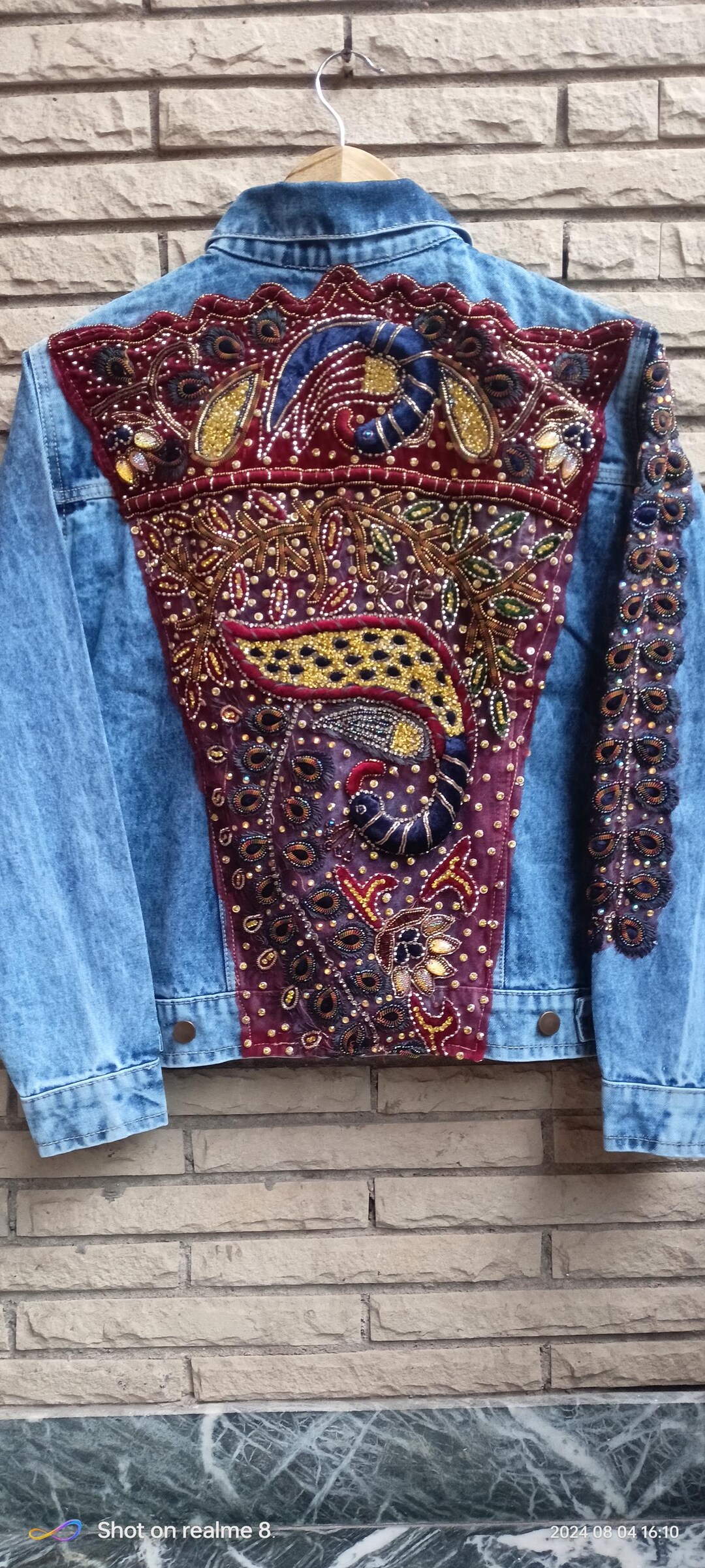 Women Denim Jacket, Boho Hippe Style, Bohemian Style, Blue Jacket ...