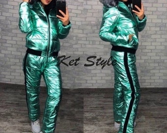 Shiny ski suit | Etsy