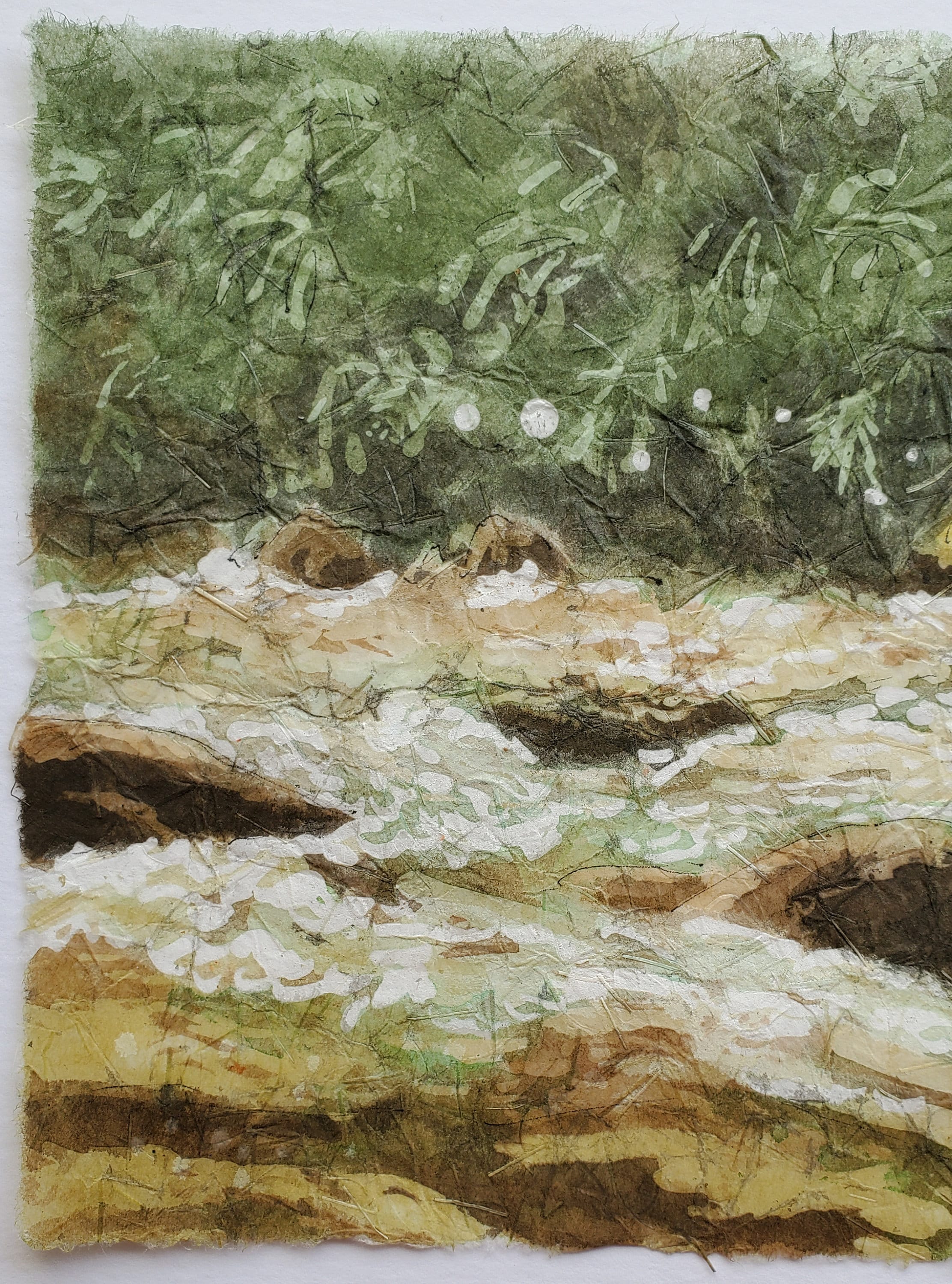 Original Batik: Moving Along Rice Paper Batik, Mountain Creek ...