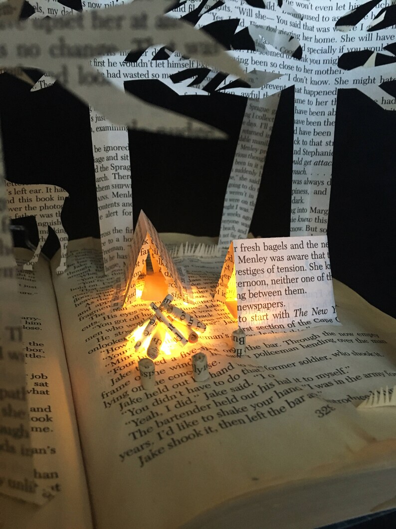 Forest Camping Book Sculpture - Etsy