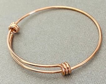 Gold Wire Bangle - Etsy