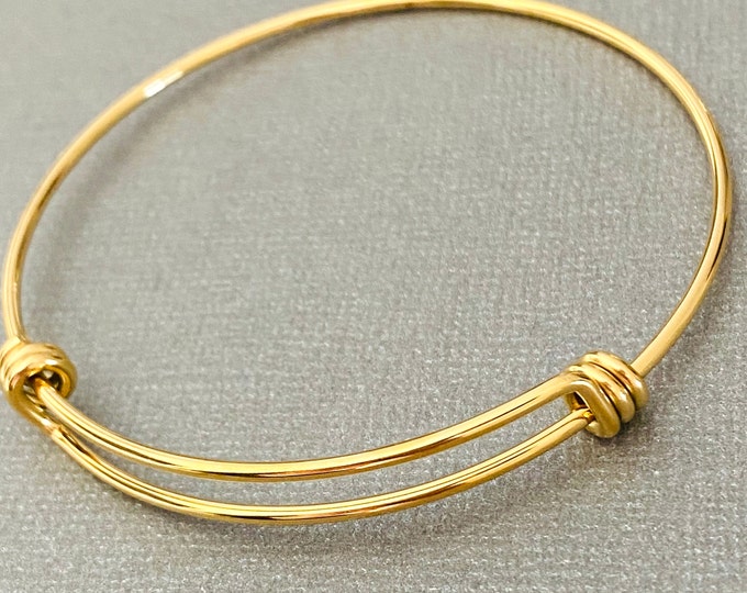 50 Pcs 20cm Wire Adjustable Wrapped Stainless Steel Bracelet Bangle ...