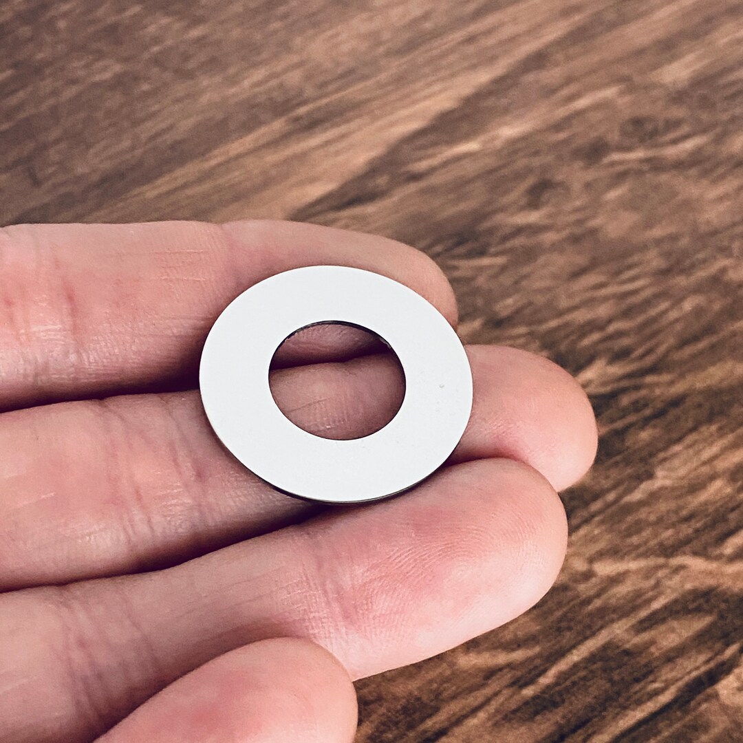 DESTASH- 10 Pack- 1 Inch Round Washer Without Holes in Silver Rose Gold ...