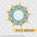 Floral Mandala Monogram Digital File SVG Vector Cut File, Clipart for ...