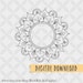Floral Mandala Monogram Digital File SVG - Vector Cut File, Clipart ...