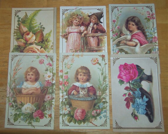 Set of 12 Victorian Note Cards W/envelopes 7.75 H X 5.0 H 2 - Etsy