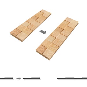 Woody Walls Premium White Ash Square 3D Wall Panels | Wood Mosaic ...