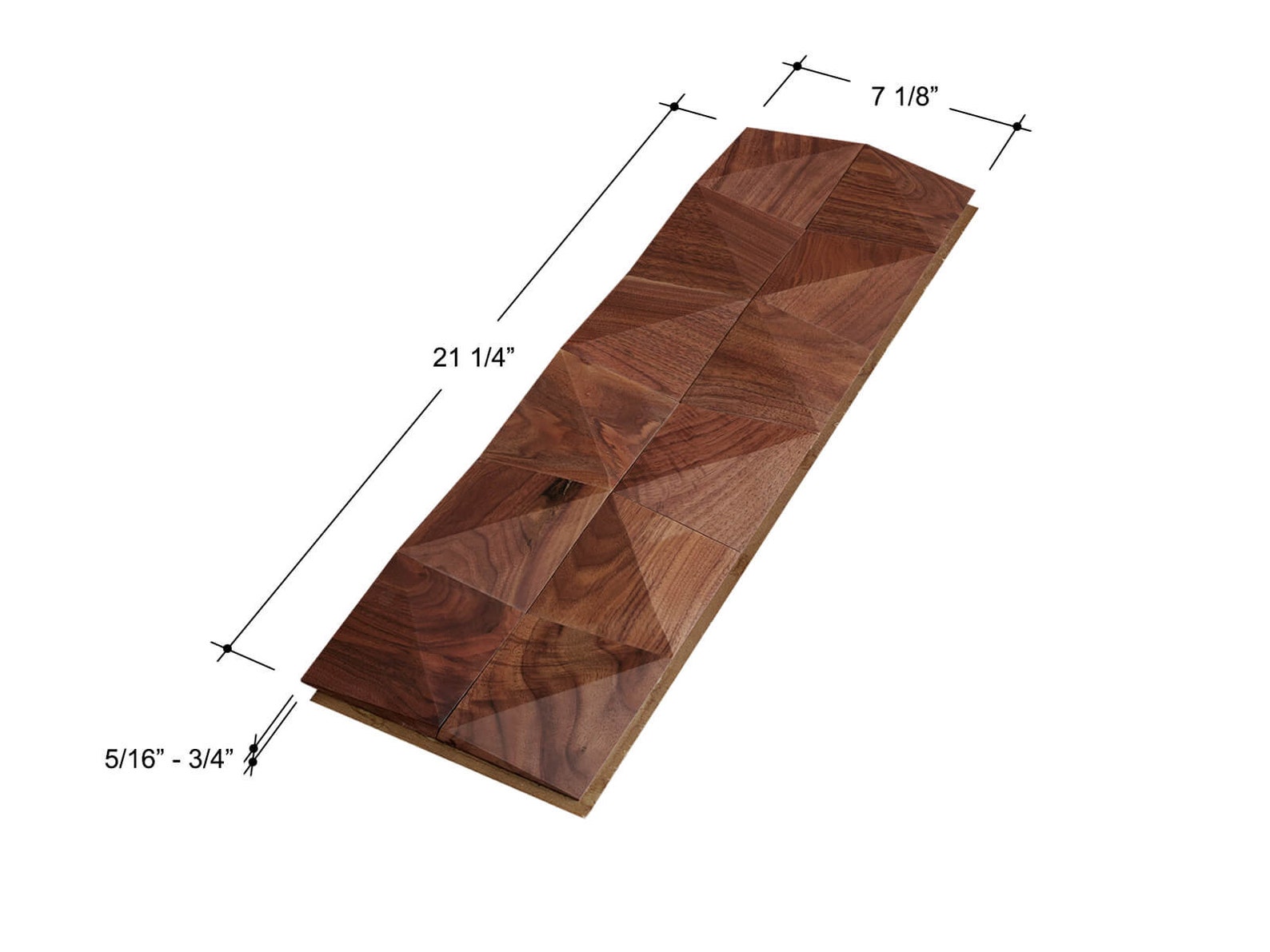 Woody Walls Premium Walnut 3D Wall Panels | Walnut Wood Mosaic | Each ...