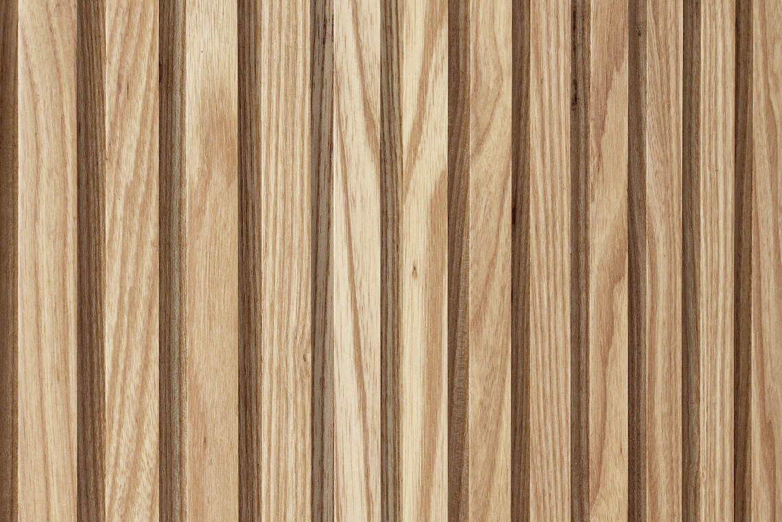 Woody Walls Solid Wood Slat Wall Paneling | Set of 2 Seamless Joint ...