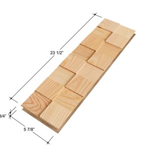 Woody Walls Premium White Ash Square 3D Wall Panels | Wood Mosaic ...