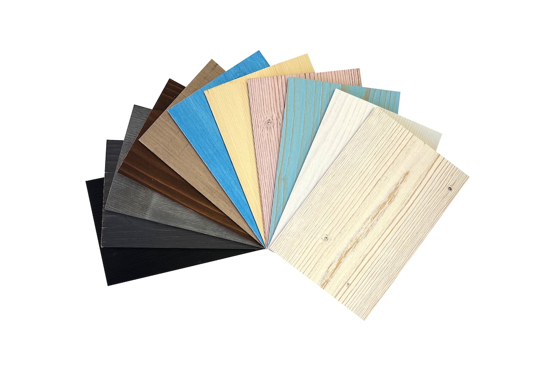 Woody Walls Peel and Stick Wood Samples | Set of 7 Wood Samples | Real ...