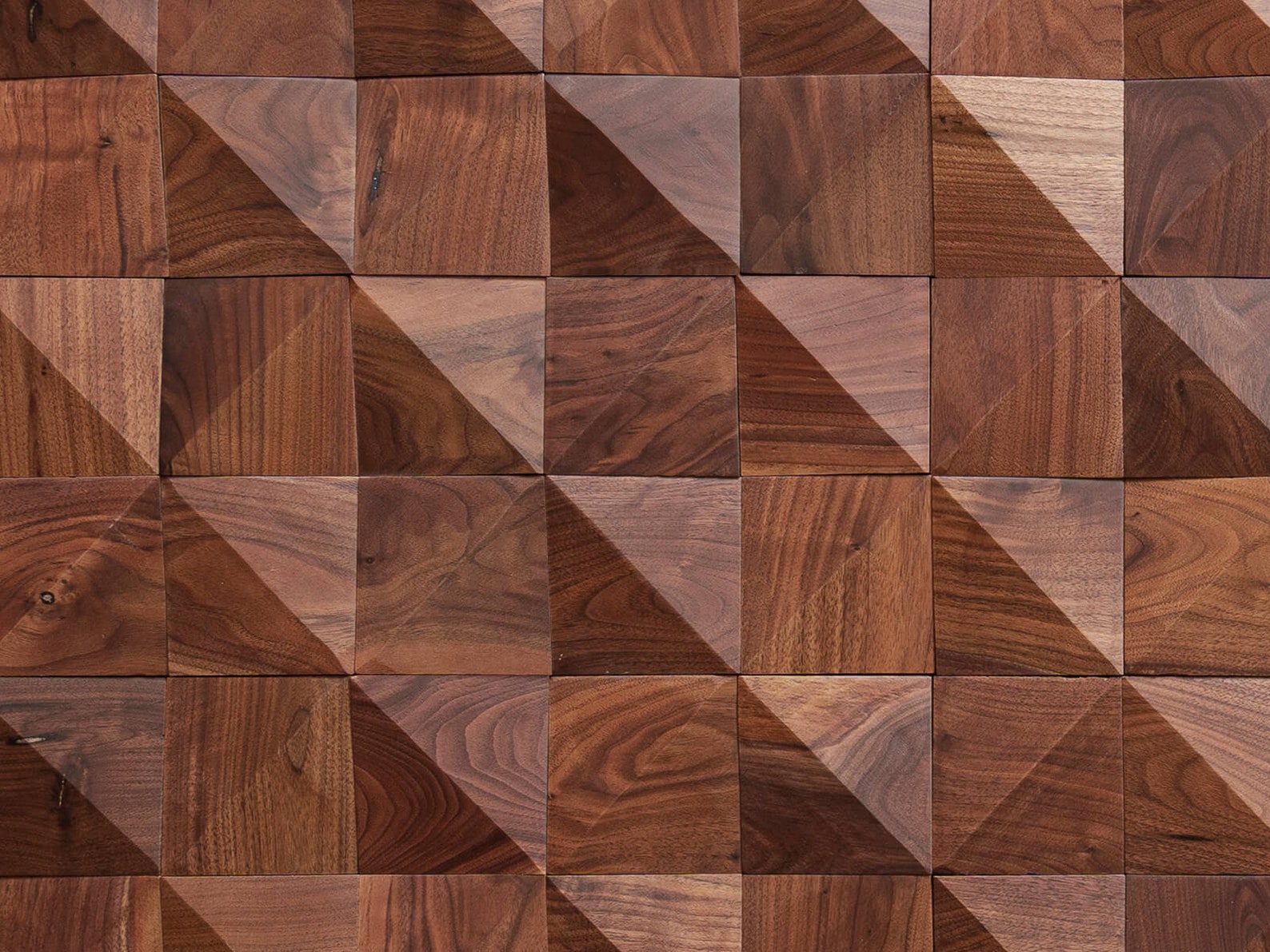 Woody Walls Premium Walnut 3D Wall Panels | Walnut Wood Mosaic | Each ...