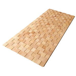 Woody Walls Premium White Ash Square 3D Wall Panels | Wood Mosaic ...