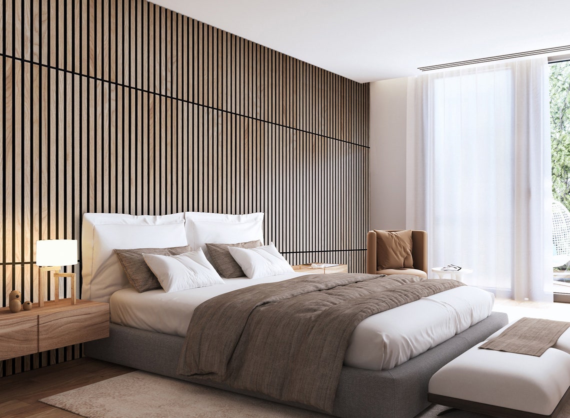 Woody Walls Acoustic Wood Wall Panels for Interior Wall Decor | Set of ...