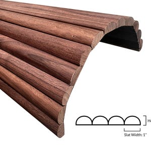 1” Half-round Walnut Tambour Wood Wall Panels – Solid American Hardwood ...