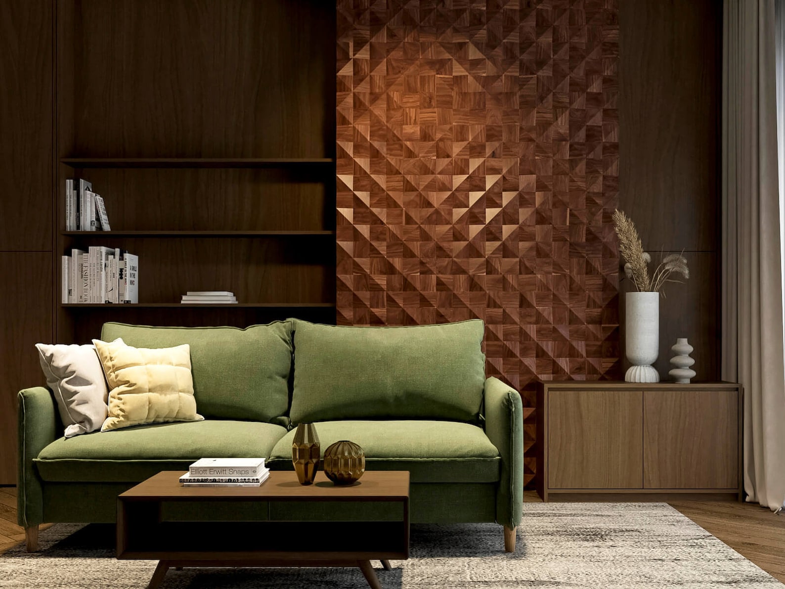 Woody Walls Premium Walnut 3D Wall Panels | Walnut Wood Mosaic | Each ...