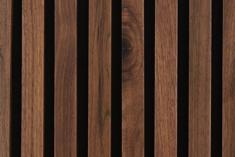 Woody Walls Solid Wood Slat Wall Paneling | Set of 2 Seamless Joint ...