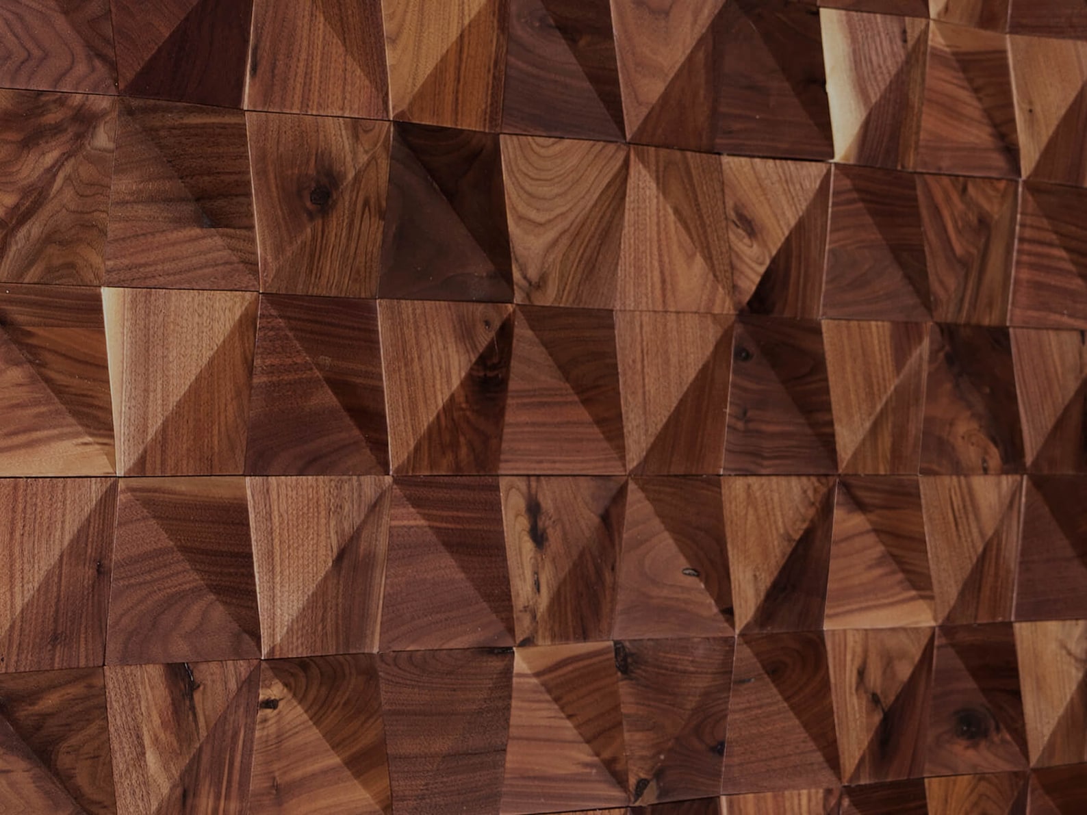 Woody Walls Premium Walnut 3D Wall Panels | Walnut Wood Mosaic | Each ...