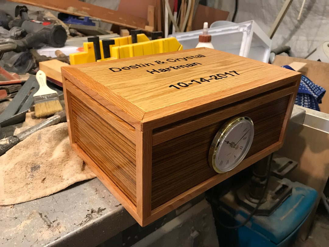 Personalized Celebration Keepsake Box With Clock - Etsy